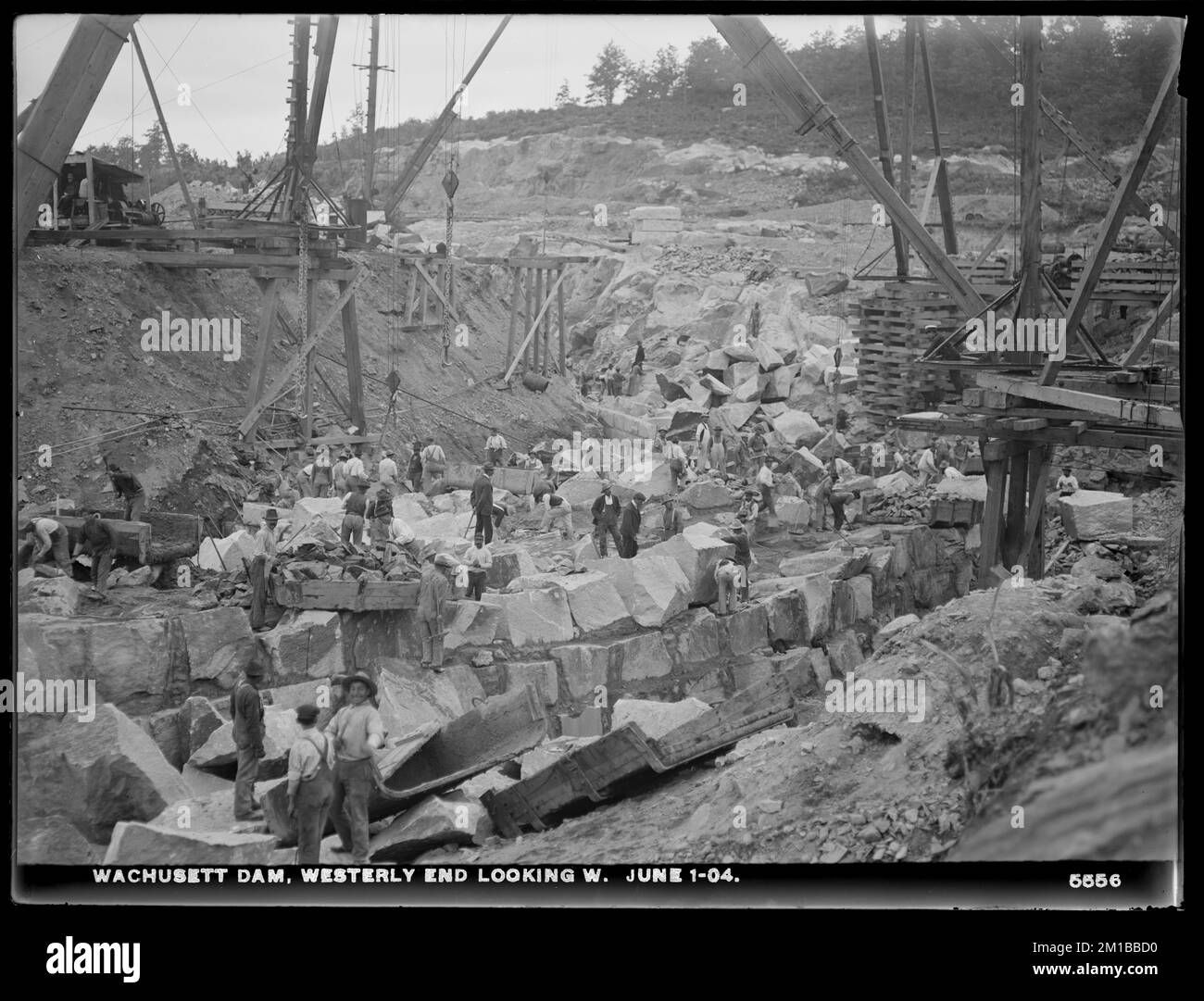Wachusett Dam, westerly end, looking westerly, Clinton, Mass., Jun. 1 ...