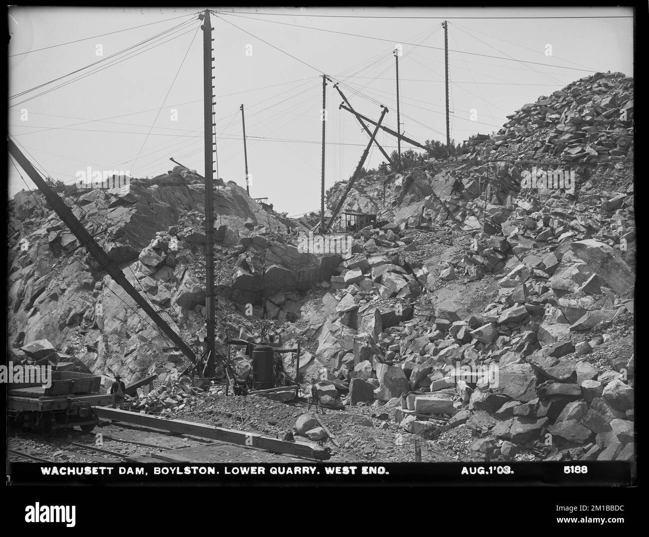 Wachusett Dam, west end of lower quarry, Boylston, Mass., Aug. 1, 1903 ...