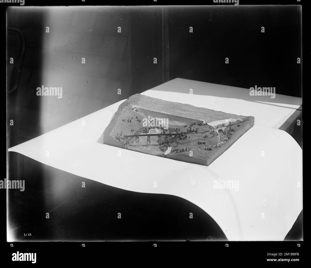 Wachusett Department, model of Wachusett Dam, made by Mary Frances ...