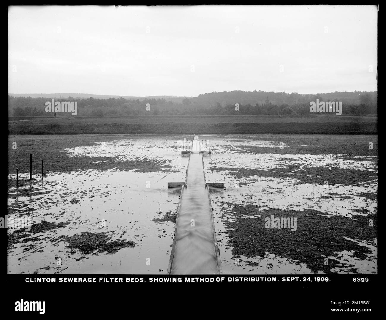 Wachusett Department, Clinton Sewerage filter-beds, showing method of ...