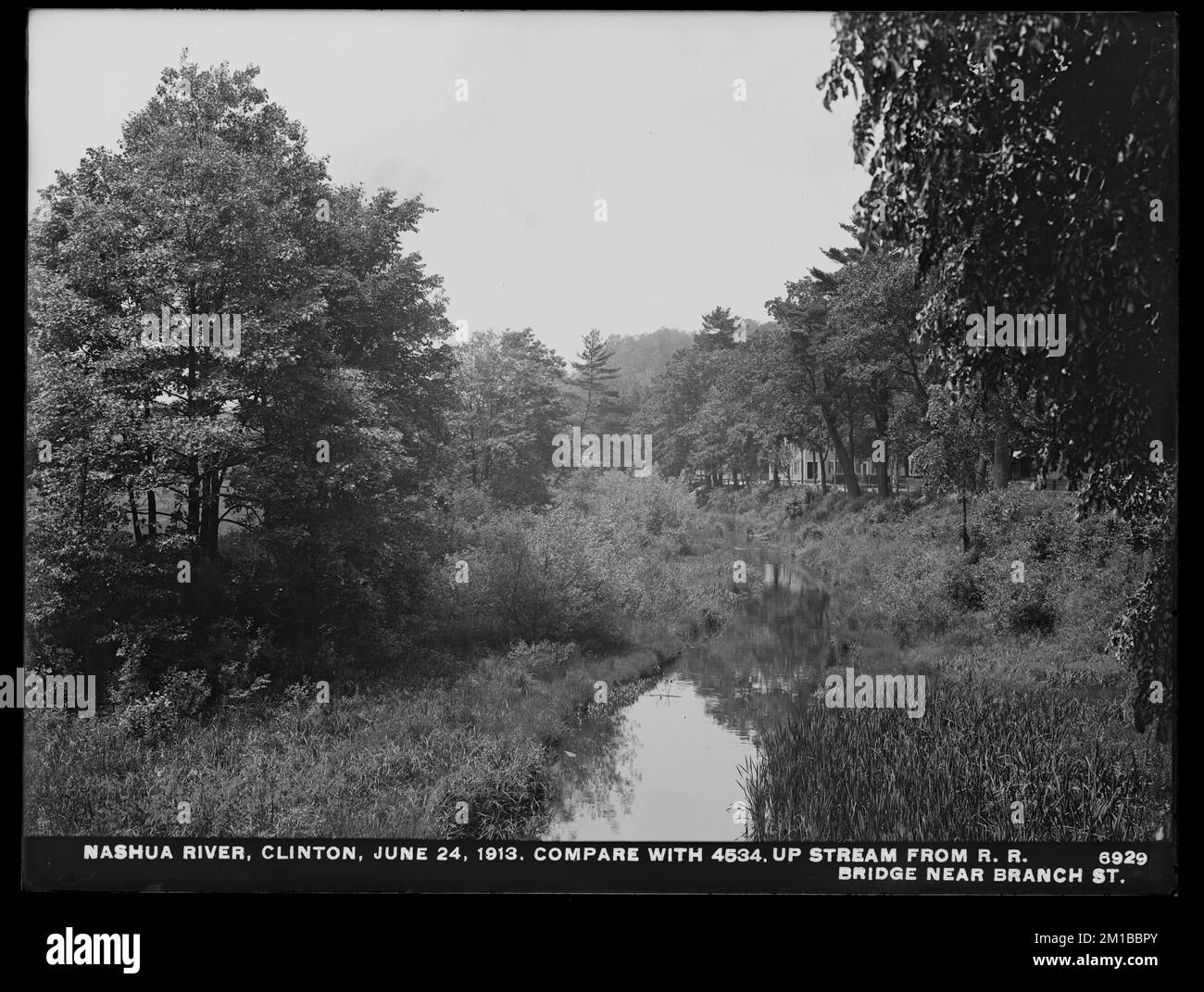 Wachusett Department, Nashua River, upstream from railroad bridge near ...