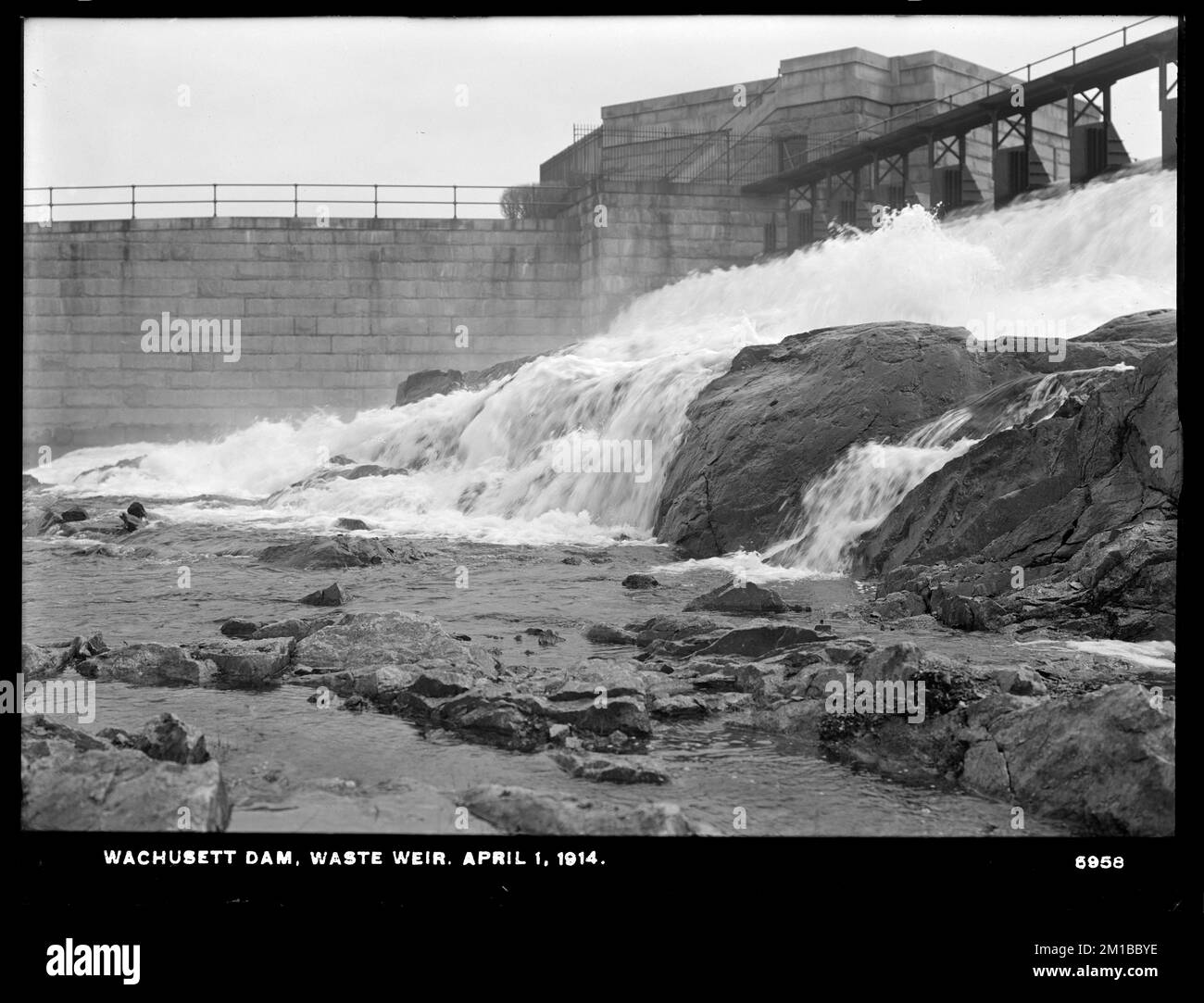 Wachusett Department, Wachusett Dam, Waste Weir, Clinton, Mass., Apr. 1 ...