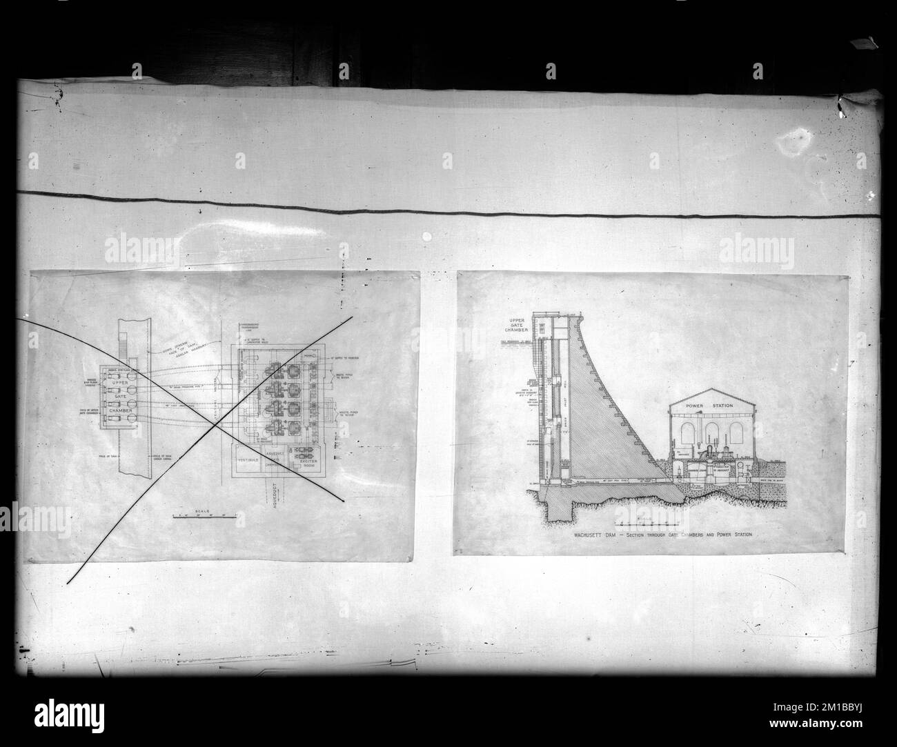 Wachusett Department, Wachusett Dam Hydroelectric Power Station, plan ...