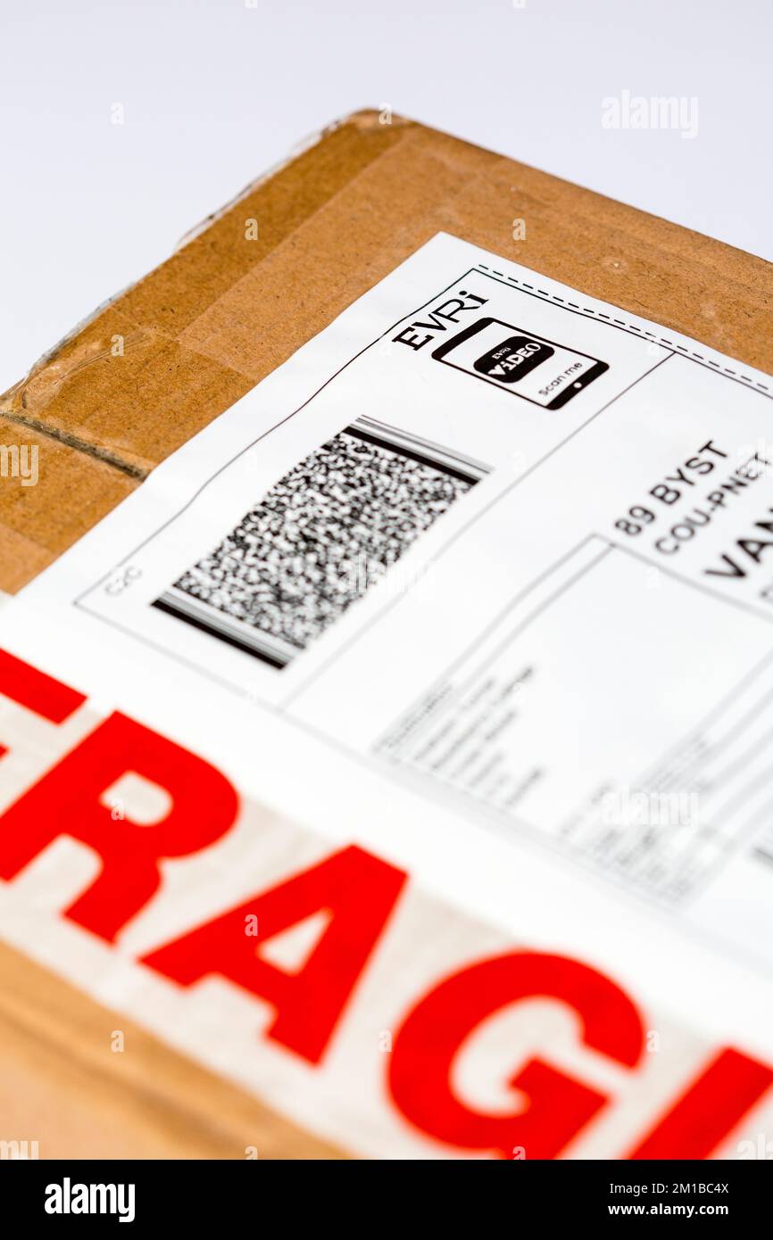 An EVRi parcel delivery Stock Photo - Alamy