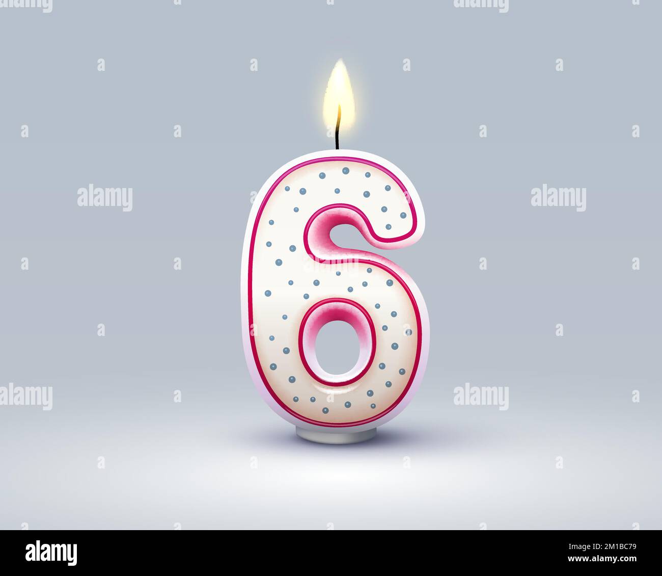 Birthday cake candles number six hi-res stock photography and images ...