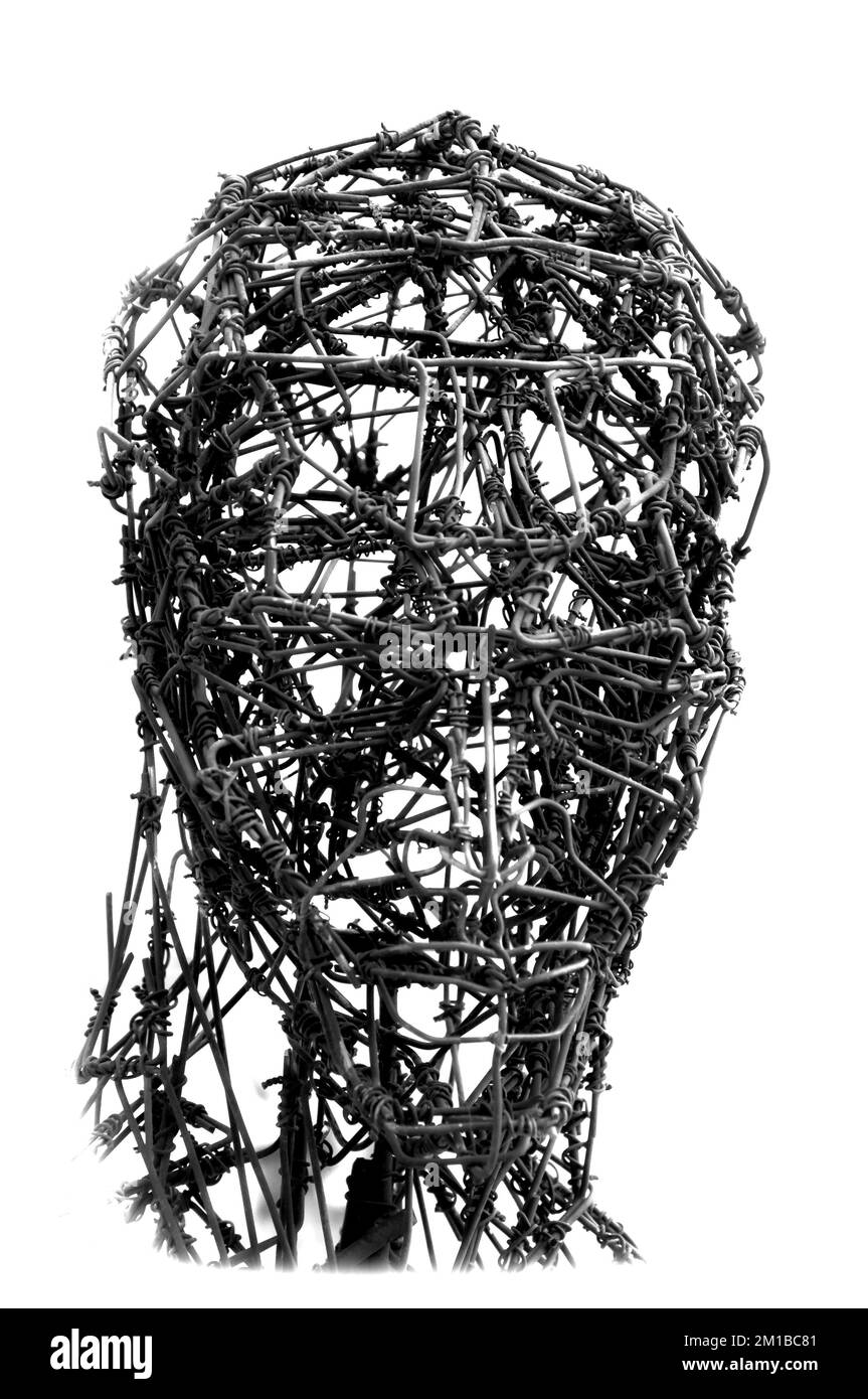 Wire man sculpture Black and White Stock Photos & Images - Alamy