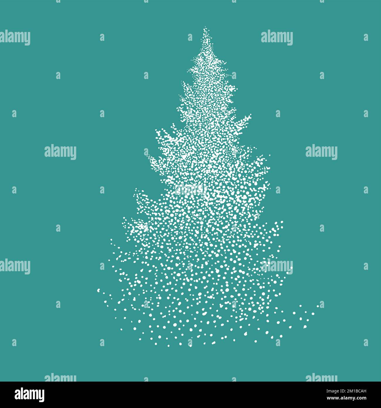 Christmas tree made of white dots. Vector illustration Stock Vector ...