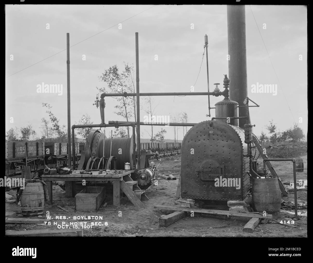 Wachusett Reservoir, 75 horse power hoist, Section 8, Boylston, Mass ...