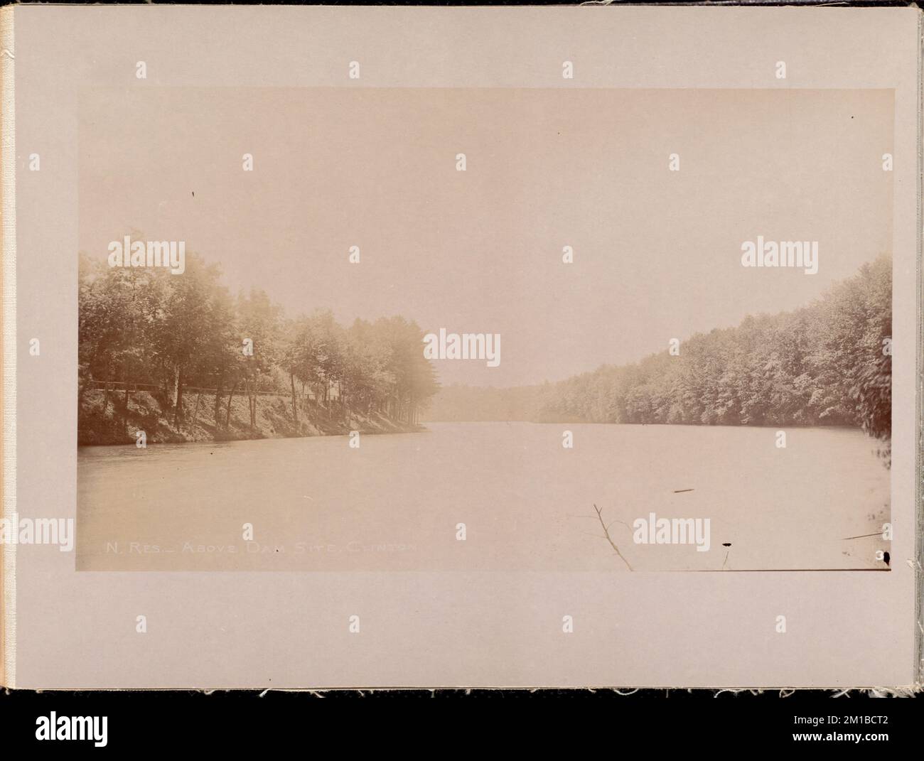 Wachusett Reservoir, above dam site, Lancaster Mill Pond, Clinton, Mass ...