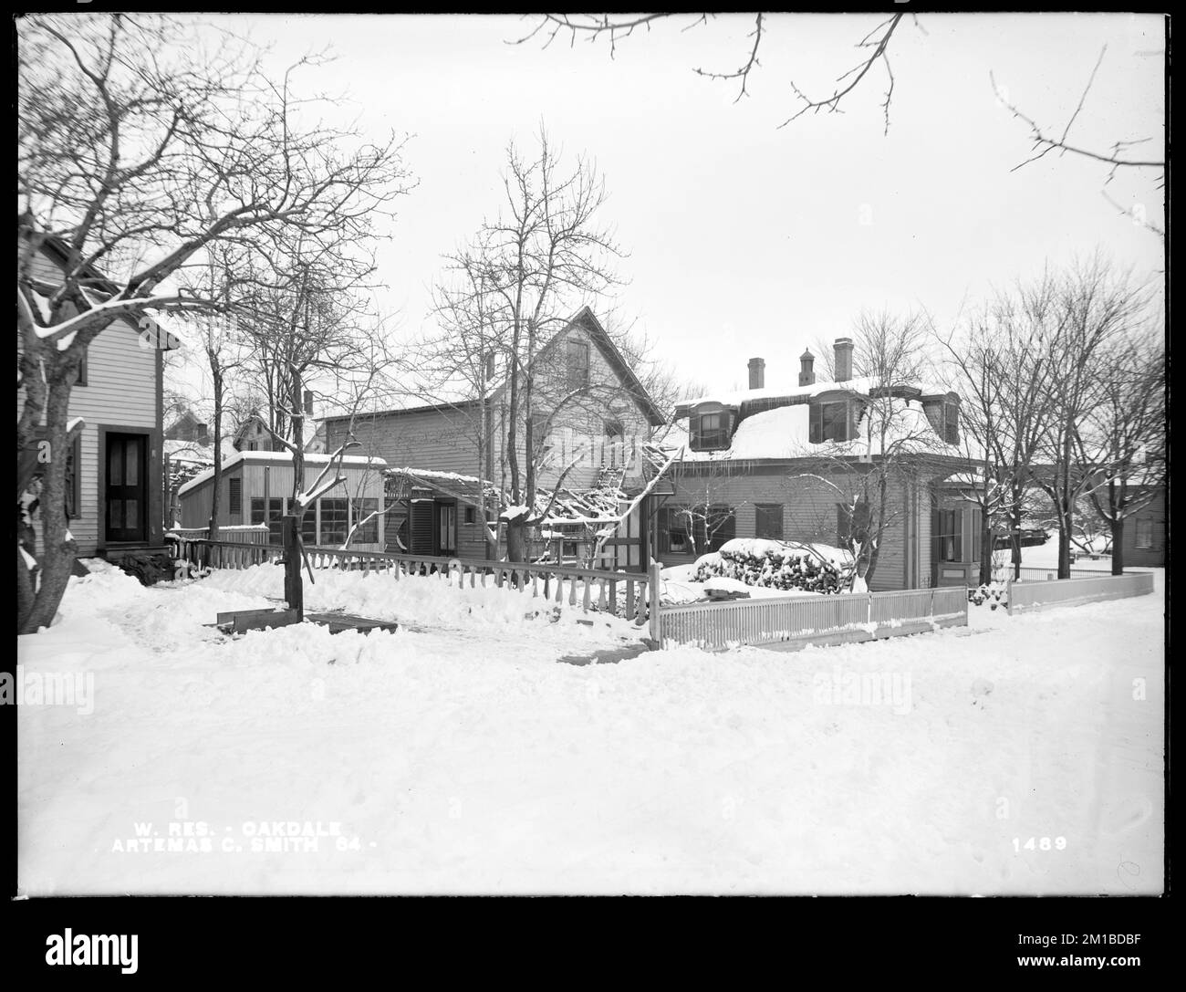 Wachusett Reservoir, Artemas C. Smith's house, at the corner of Wheeler ...