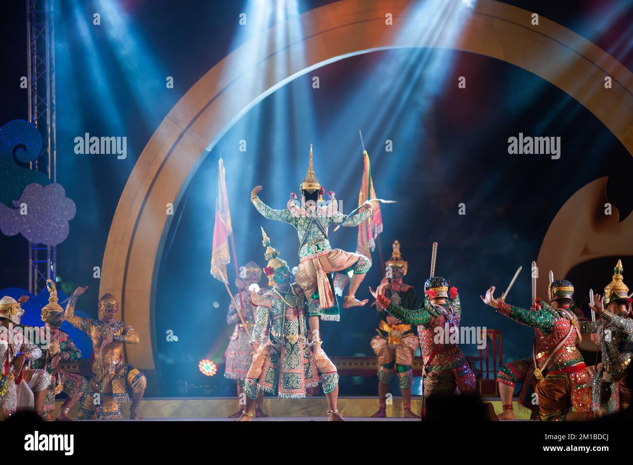 Khon is traditional dance drama art of Thai classical masked, this ...