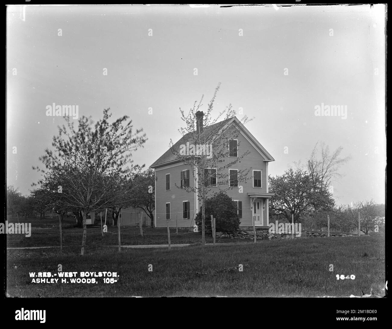 Wachusett Reservoir, Ashley H. Woods' house and barn, on northwesterly ...