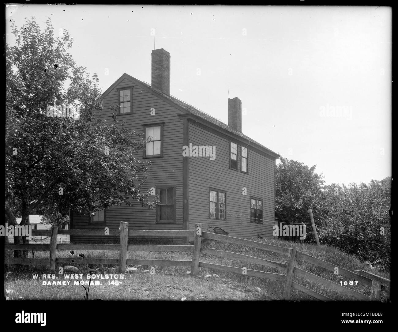 Wachusett Reservoir, Barney Moran's house, on the westerly side of ...