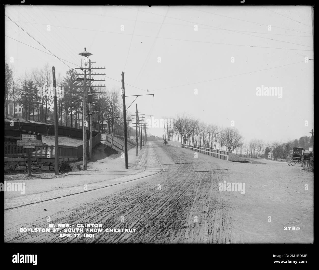 Wachusett Reservoir, Boylston Street, looking south from Chestnut ...