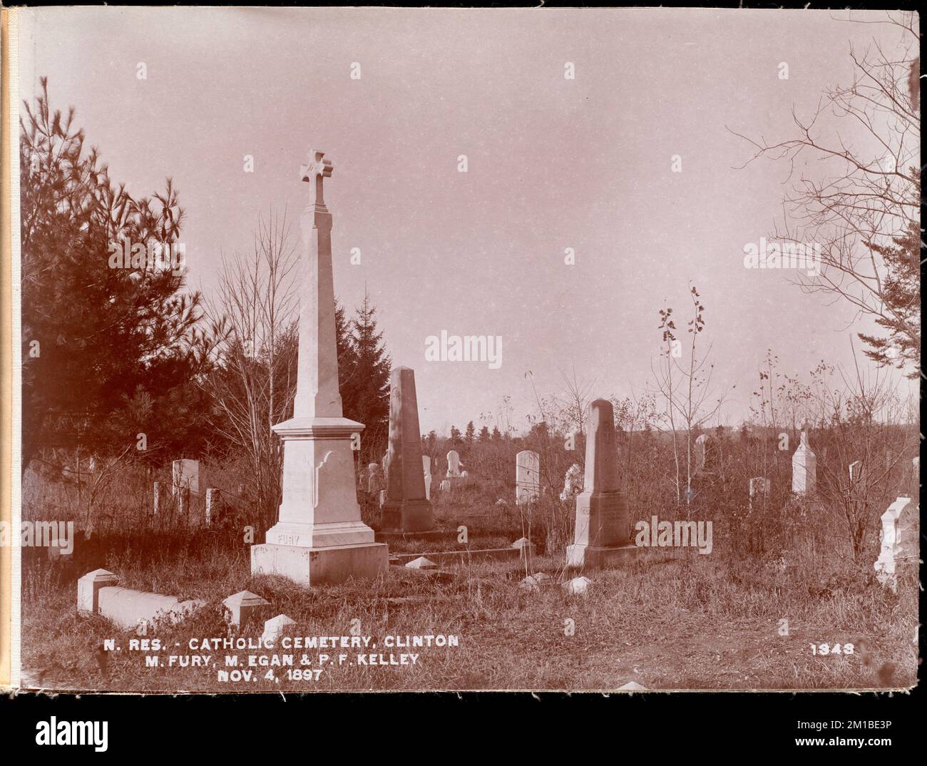 Wachusett Reservoir, Catholic Cemetery, near Sandy Pond, marble and ...