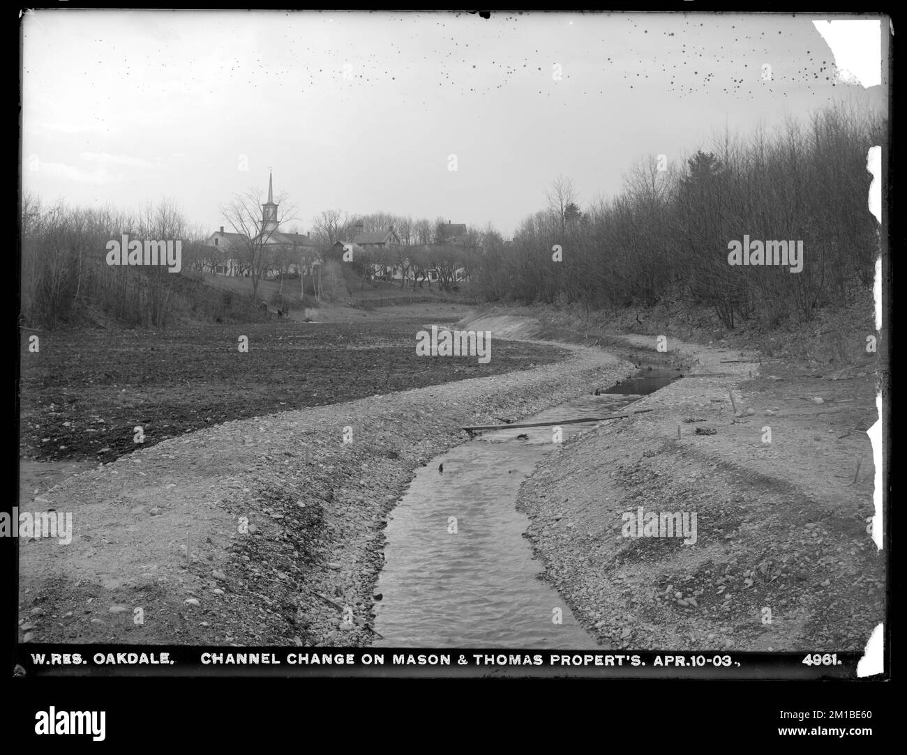 Wachusett Reservoir, channel change on Mason and Thomas properties ...
