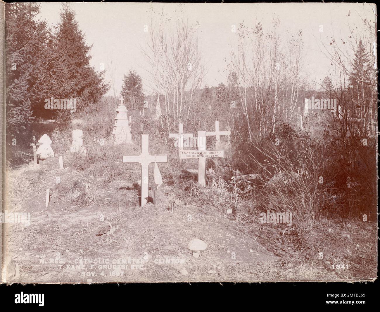 Wachusett Reservoir, Catholic Cemetery, near Sandy Pond, wooden ...