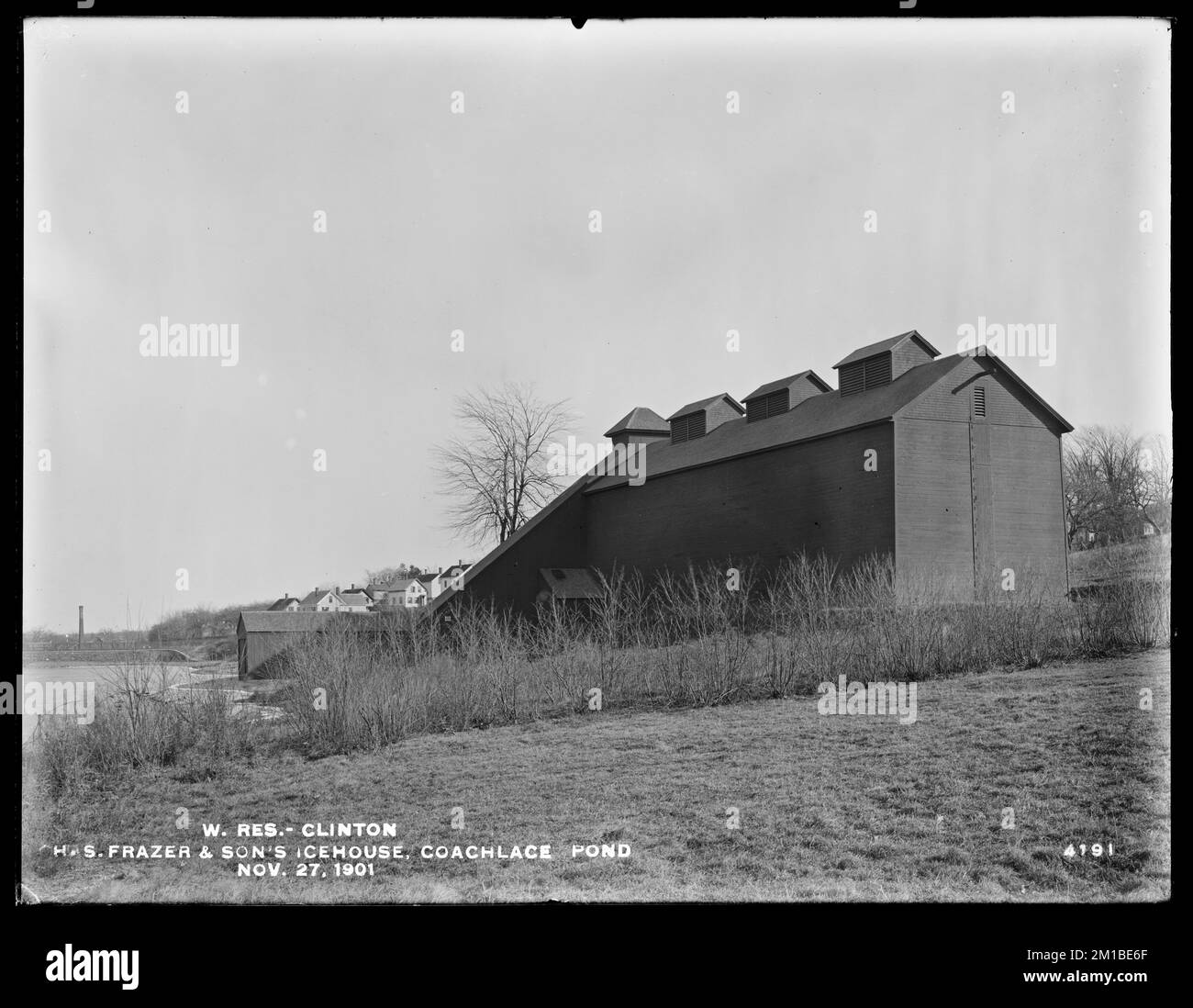 Wachusett Reservoir, Charles Frazer & Son's icehouse, Coachlace Pond ...