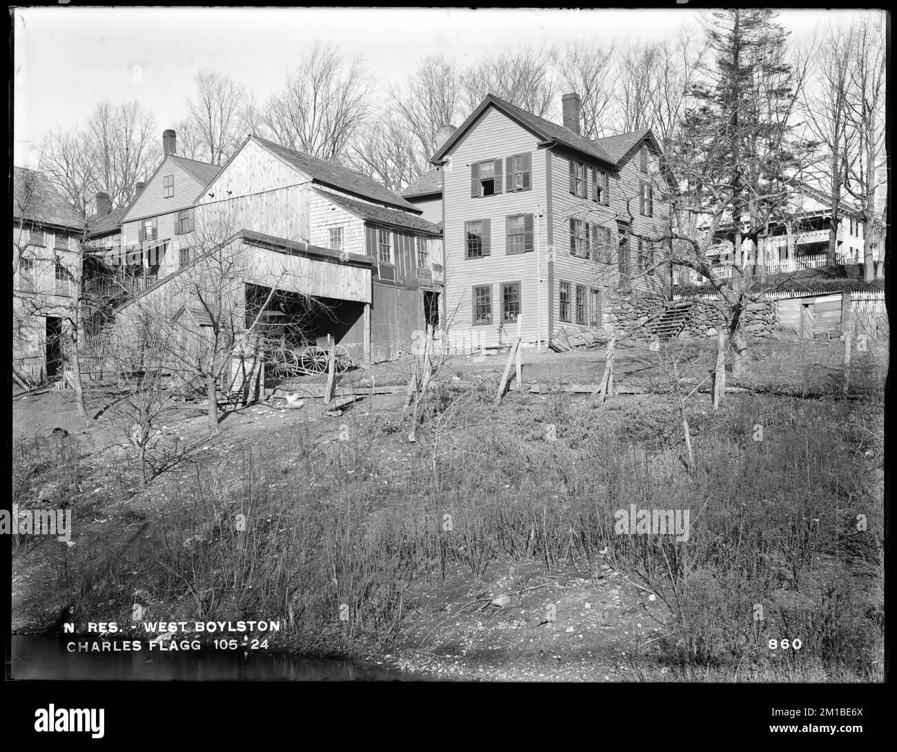 Wachusett Reservoir, Charles Flagg's house, on the south side of East ...