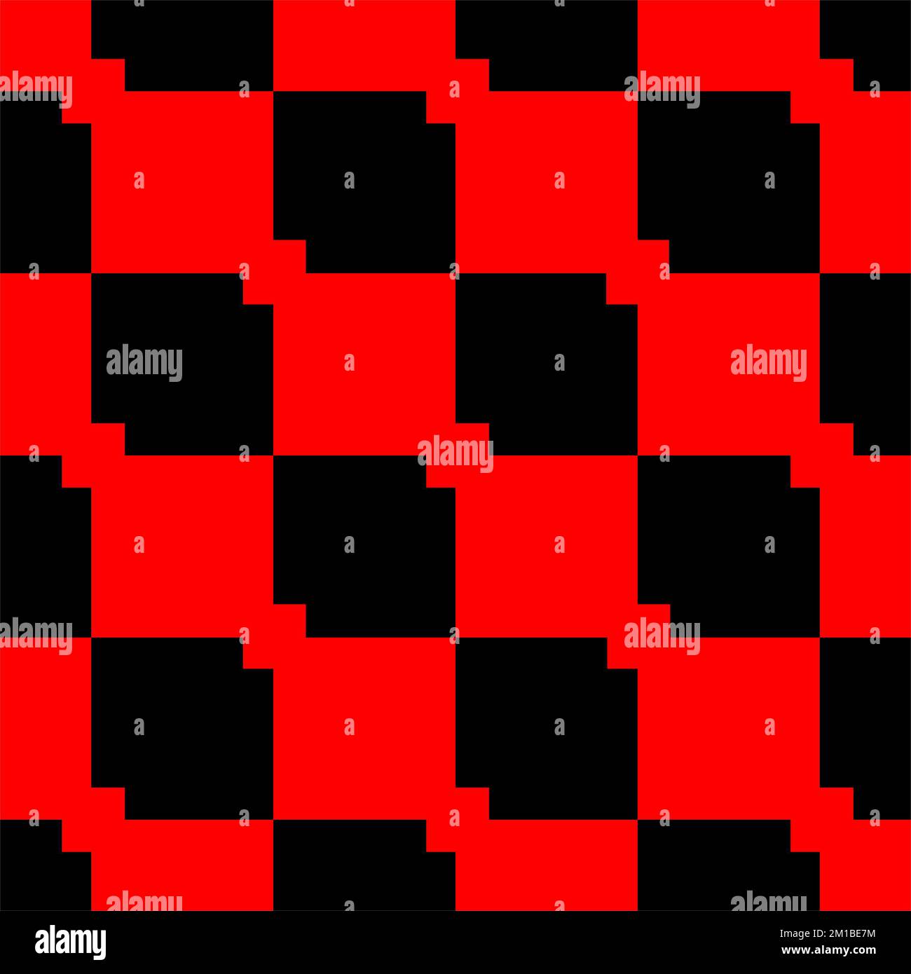 Seamless pattern contains squares and connecting square, red and black ...