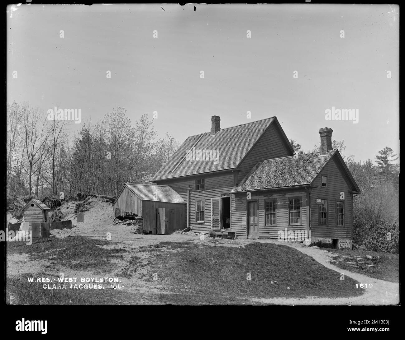 Wachusett Reservoir, Clara Jacques' house, on the corner of Fletcher ...