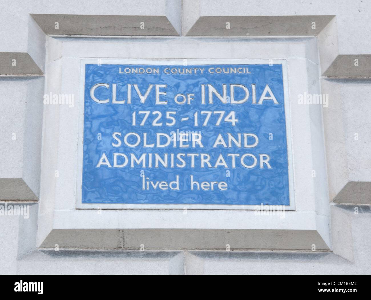 Plaque denoting residence of Clive of India, Berkeley Square, Mayfair ...