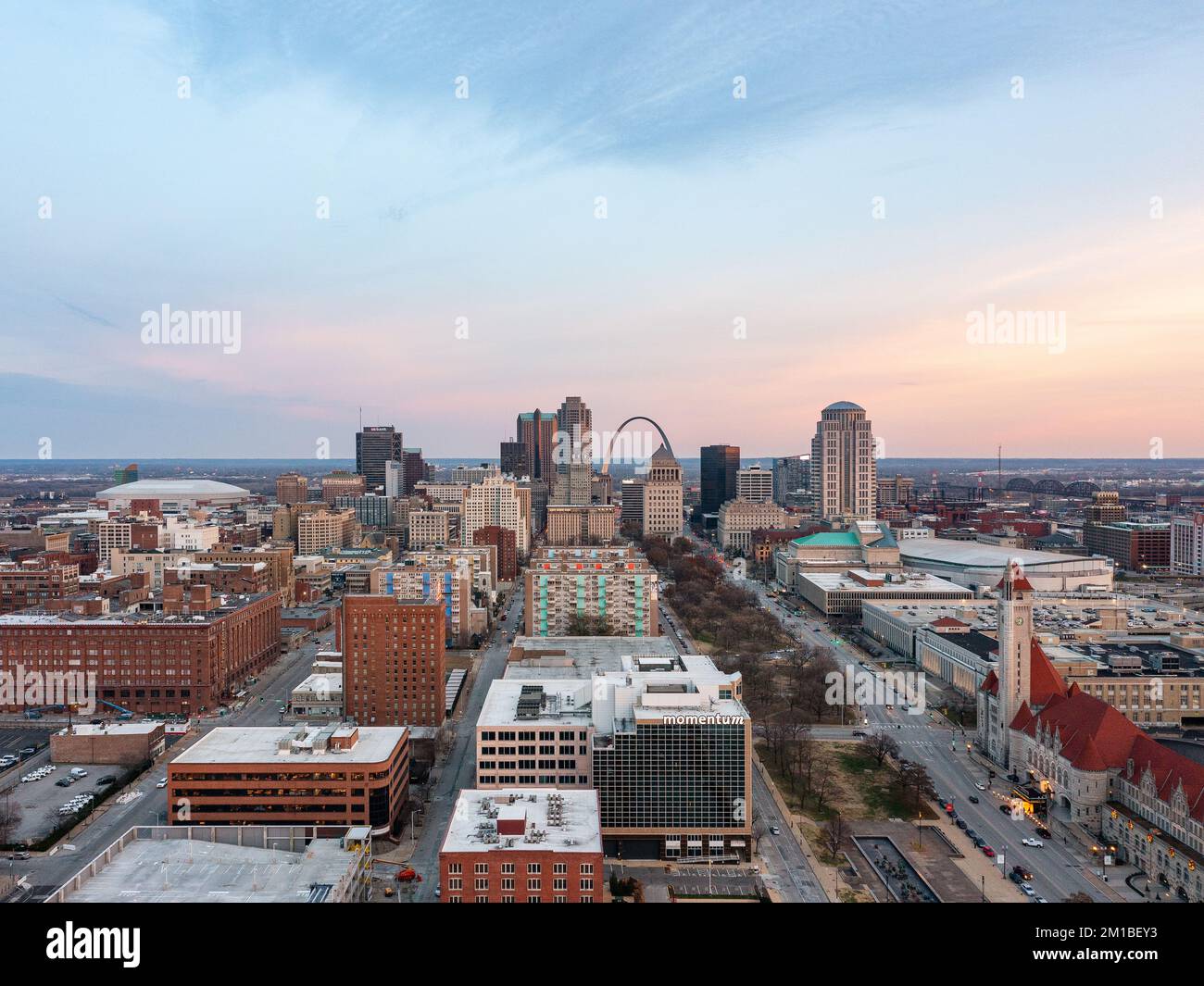 Aerial view of downtown St. Louis Stock Photo - Alamy