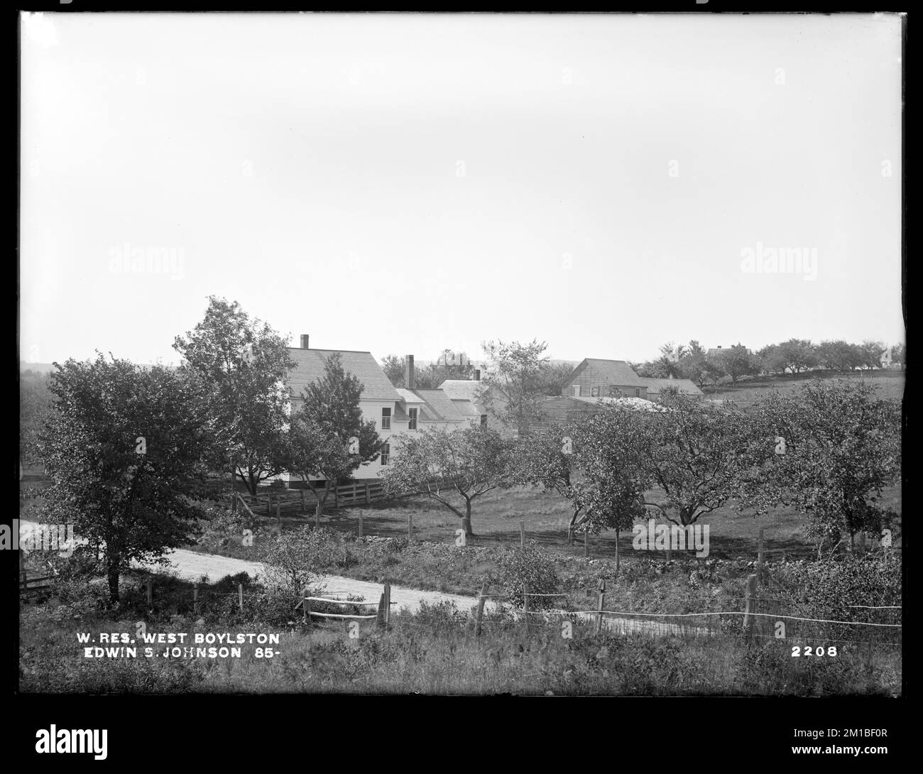 Wachusett Reservoir, Edwin S. Johnson's buildings, on the westerly side ...