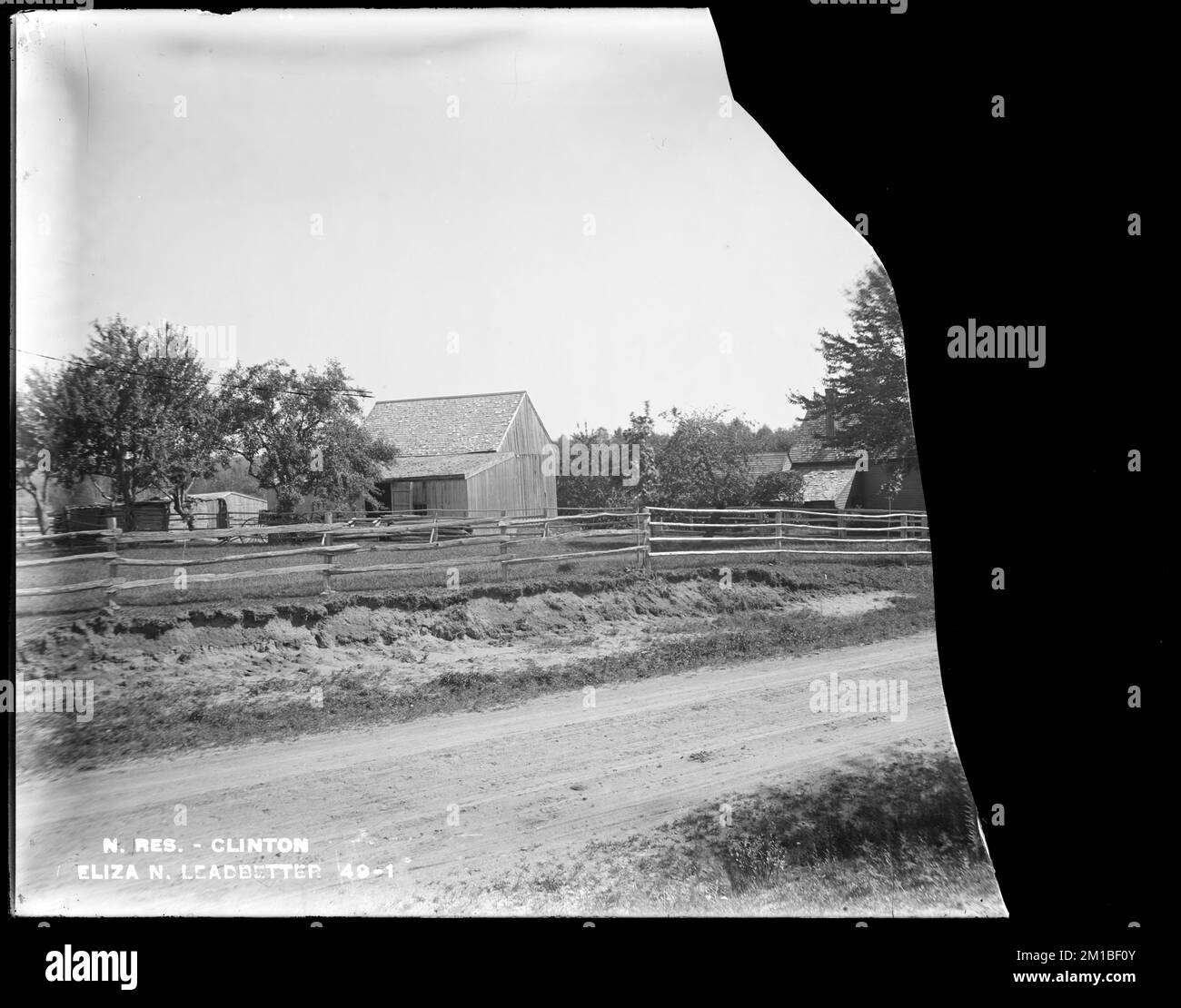 Wachusett Reservoir, Eliza N. Leadbetter's house, from the north ...