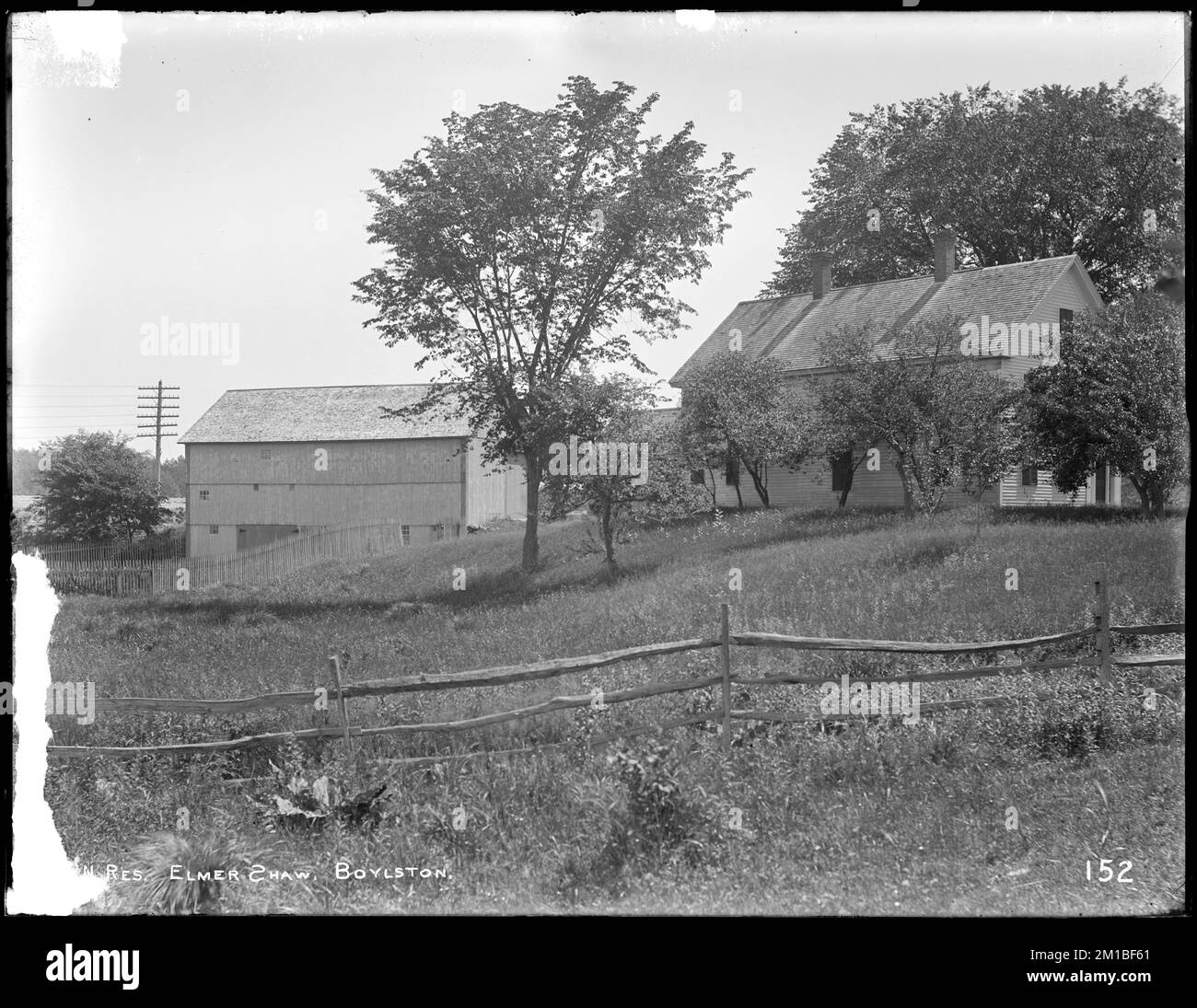 Wachusett Reservoir, Elmer Shaw's house, from the west, Boylston, Mass ...