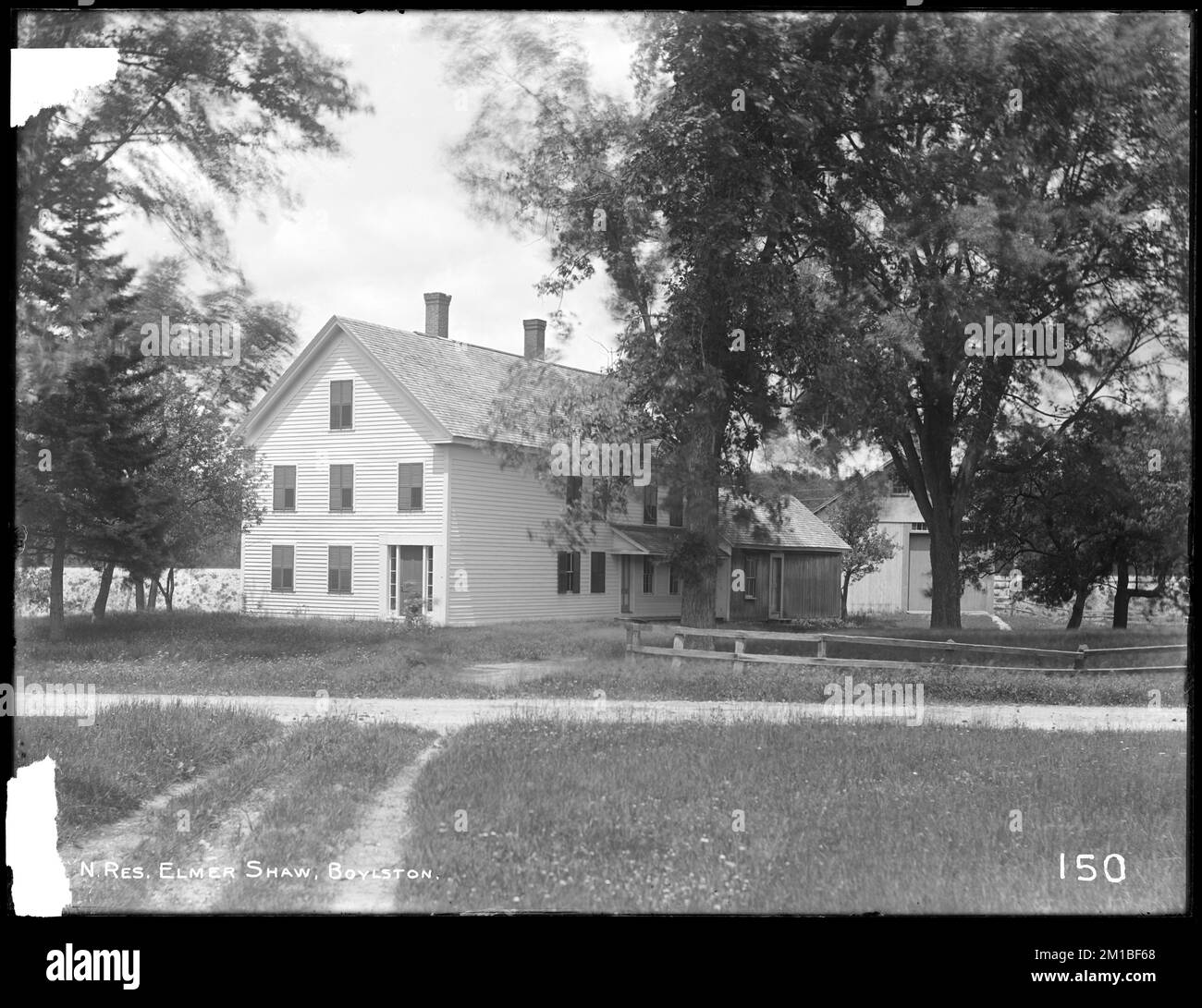 Wachusett Reservoir, Elmer Shaw's house, from the south, Boylston, Mass ...
