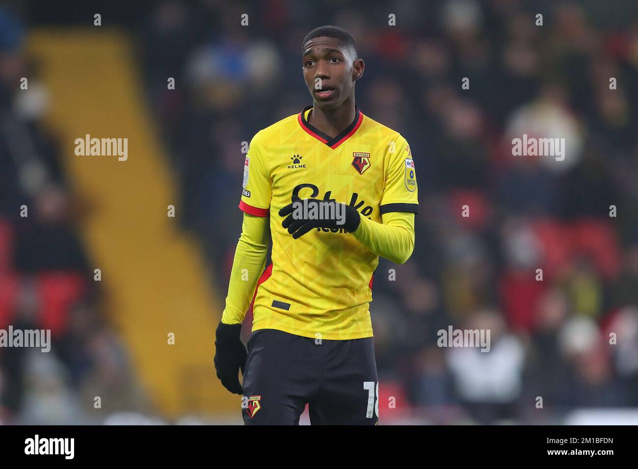 Yaser Asprilla #18 of Watford during the Sky Bet Championship match ...