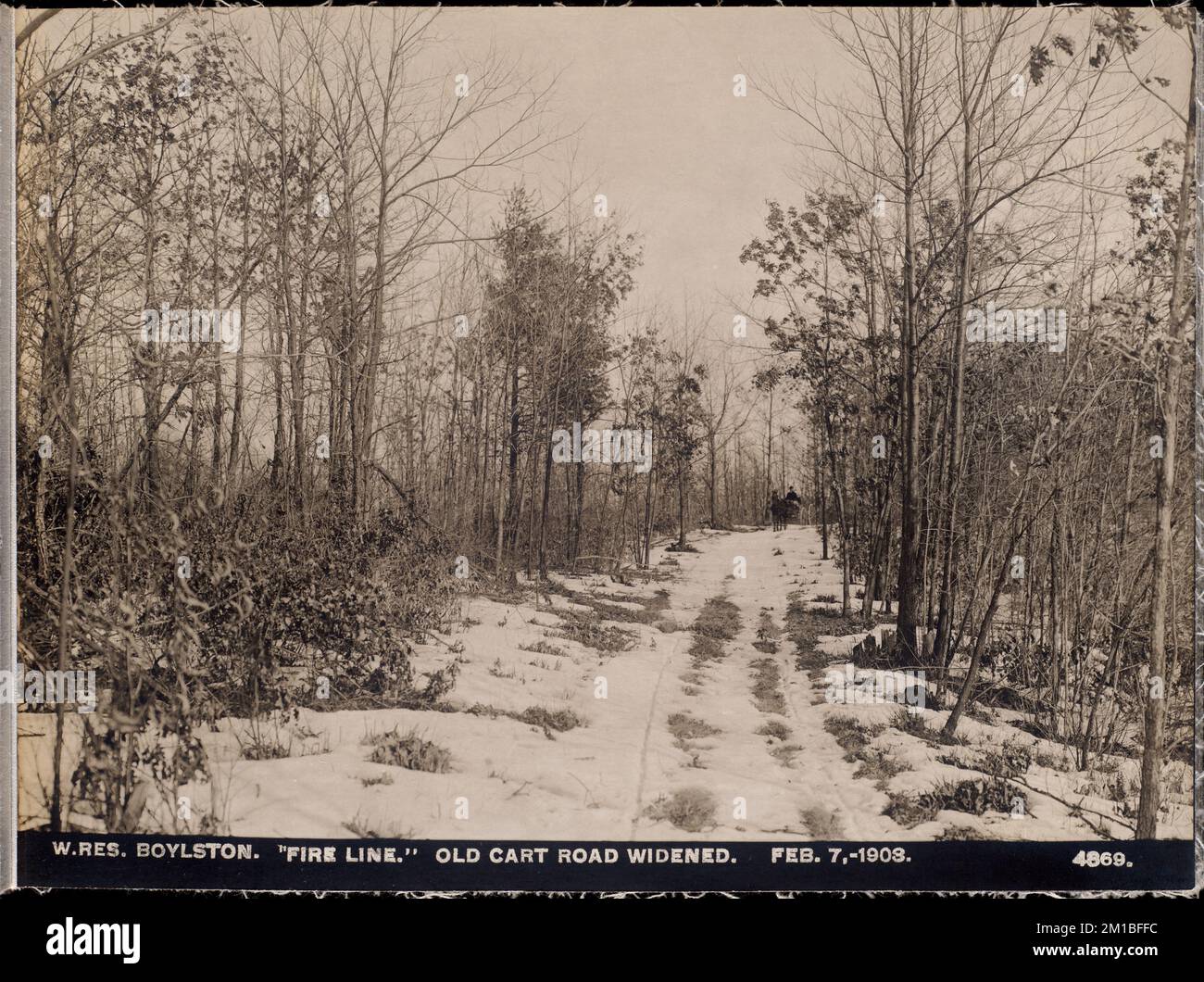Wachusett Reservoir, Fire Line, old cart road widened, Boylston, Mass ...