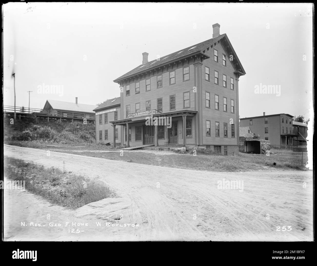 Wachusett Reservoir, George F. Howe's store, corner of Holbrook and ...