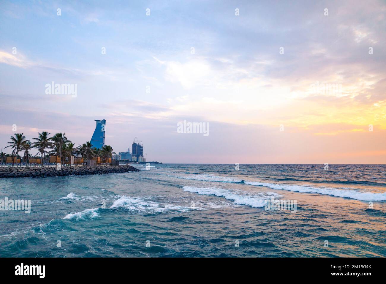 Jeddah beach Saudi Arabia - Sunset Red Sea corniche View , Waterfront ...