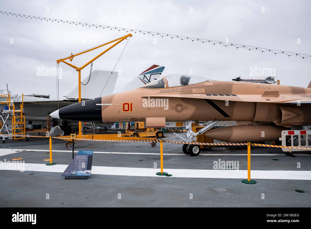 Fighter plane at historical naval aircraft carrier museum Stock Photo ...