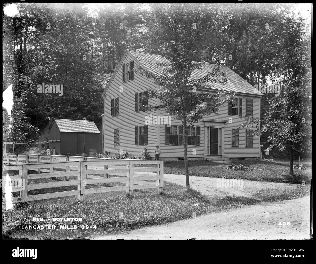 Wachusett Reservoir, house belonging to Lancaster Mills, on south side ...