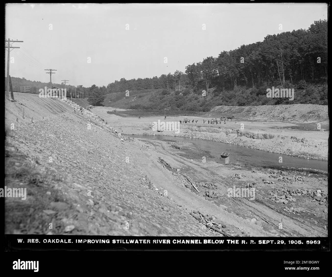 Wachusett Reservoir, improving Stillwater River channel, below the ...