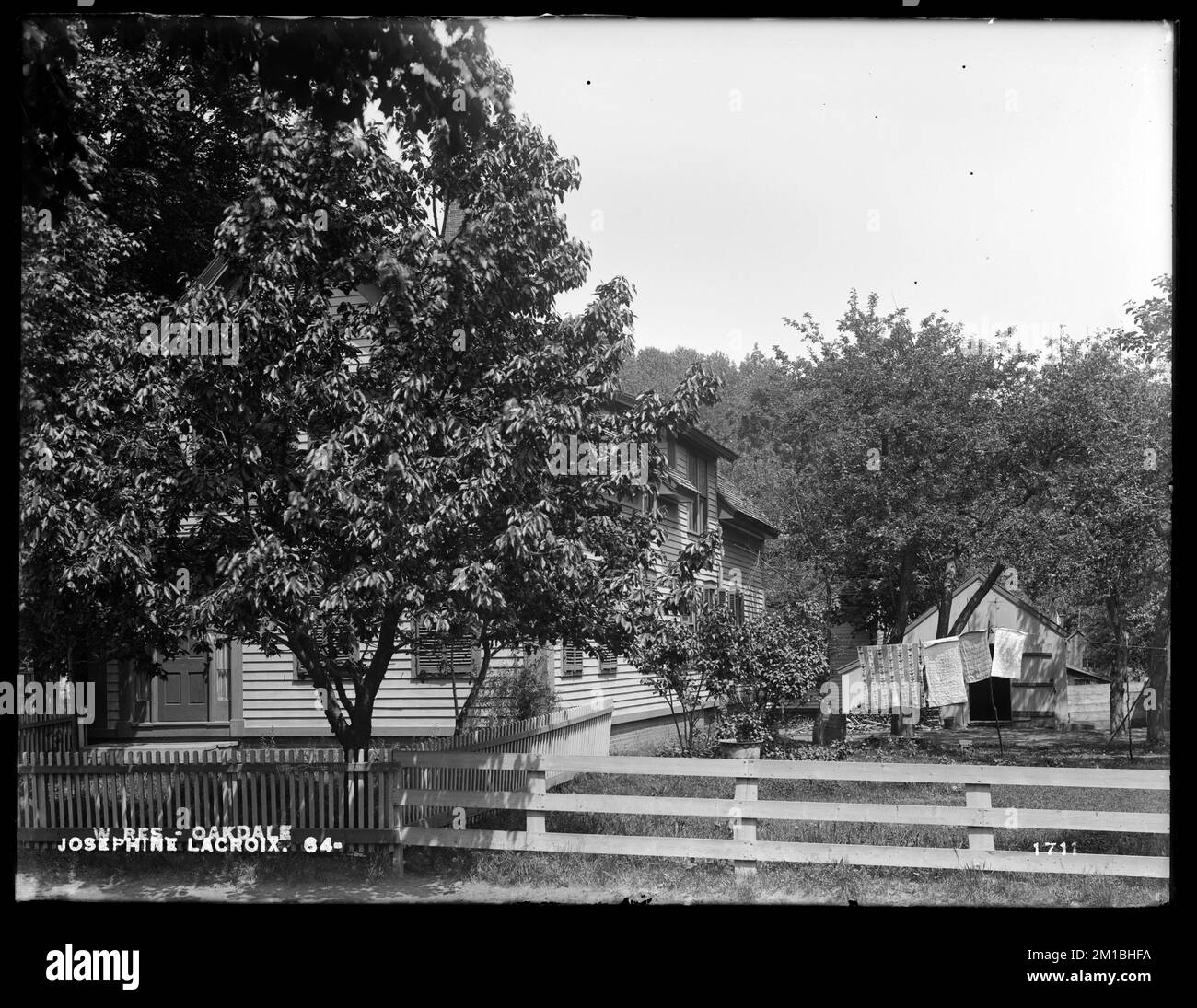 Wachusett Reservoir, Josephine Lacroix's house and shed, on the ...