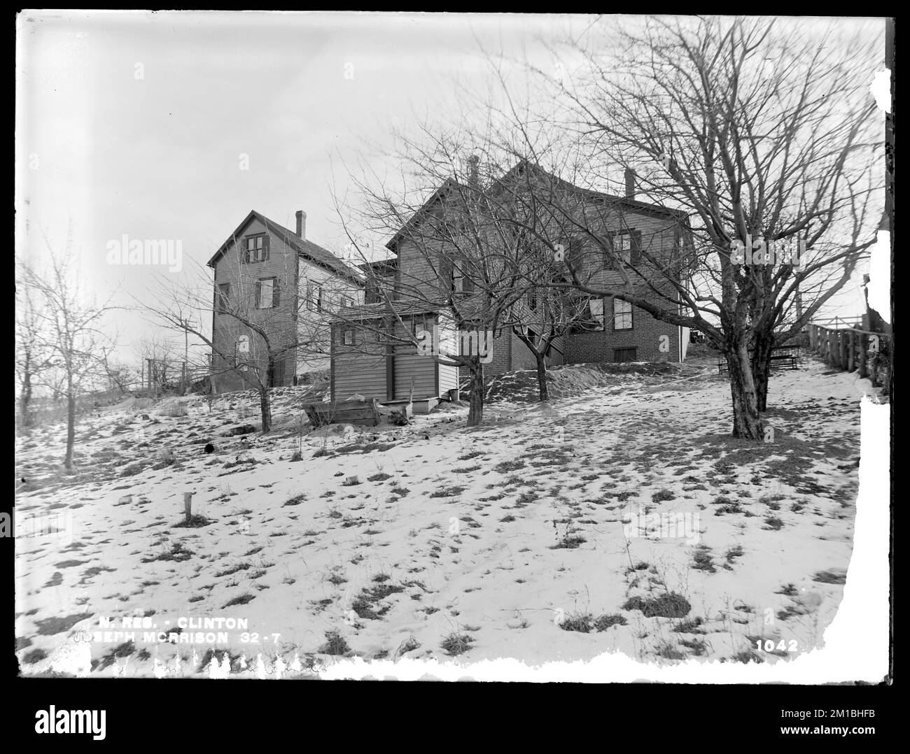 Wachusett Reservoir, Joseph Morrison's houses, on the west side of ...