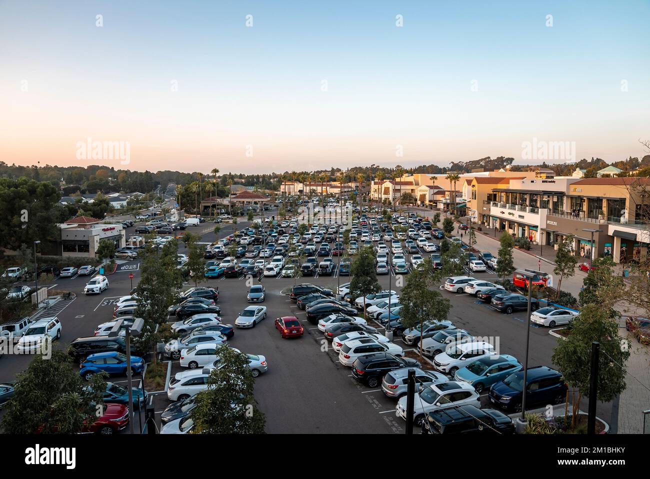 Carpark road high angle hi-res stock photography and images - Alamy
