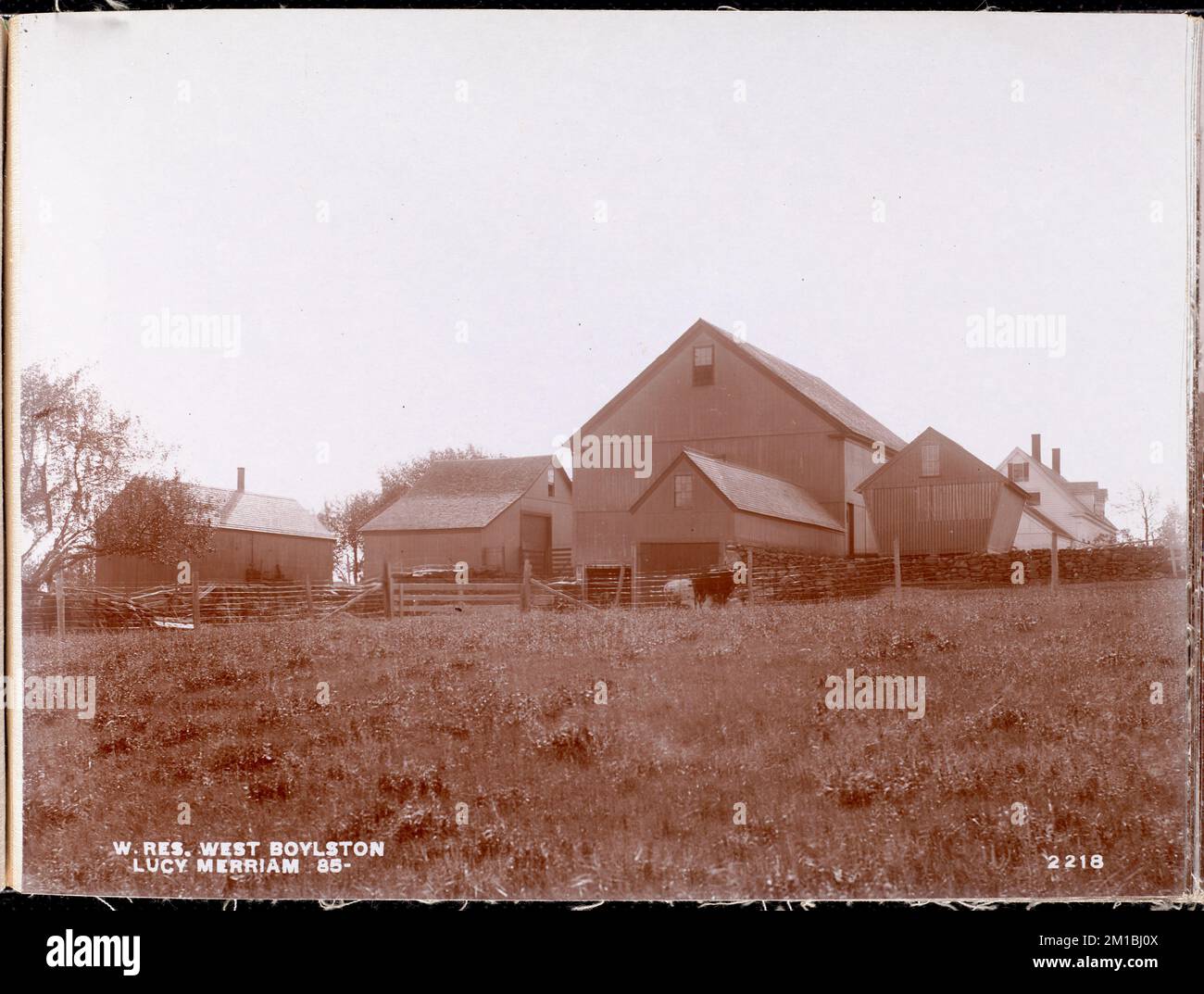 Wachusett Reservoir, Lucy Merriam's buildings, on the easterly side of ...