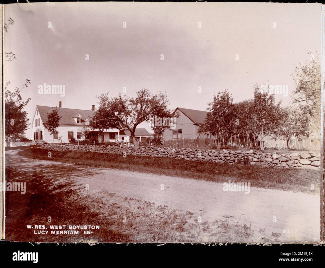 Wachusett Reservoir, Lucy Merriam's buildings, on the easterly side of ...