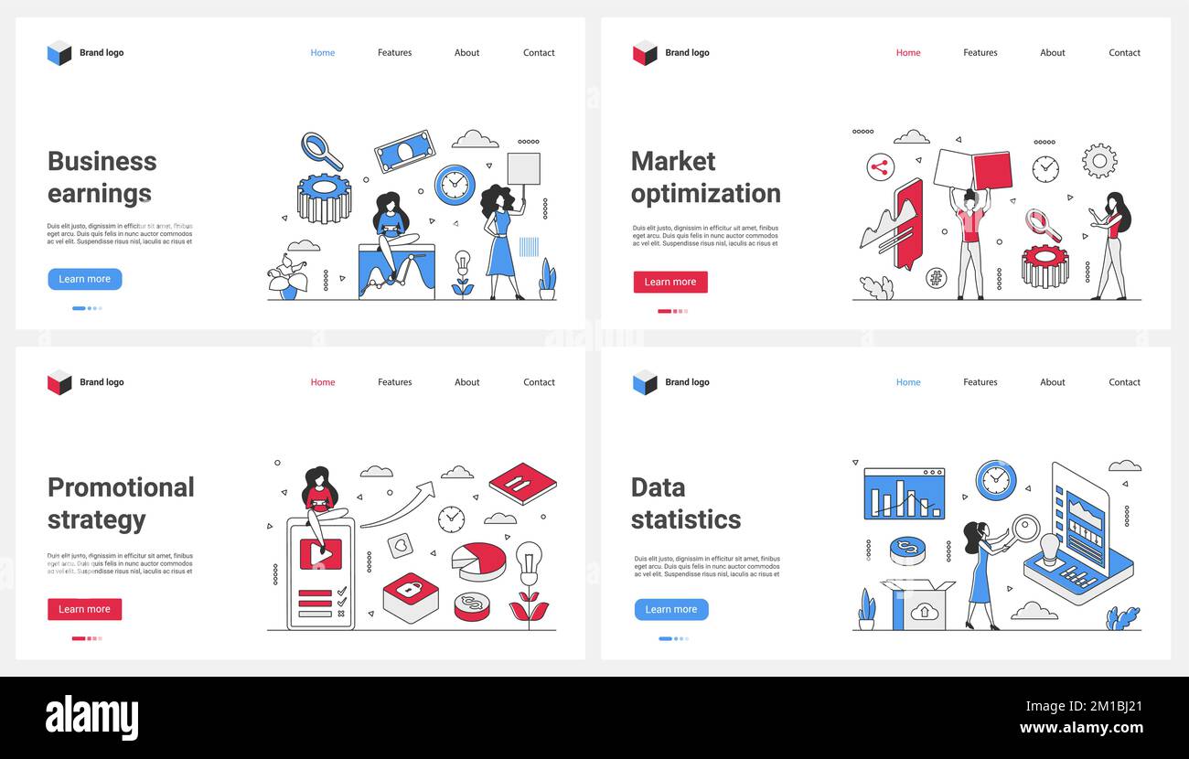 Business data optimization and statistics analysis, earnings thin line ...