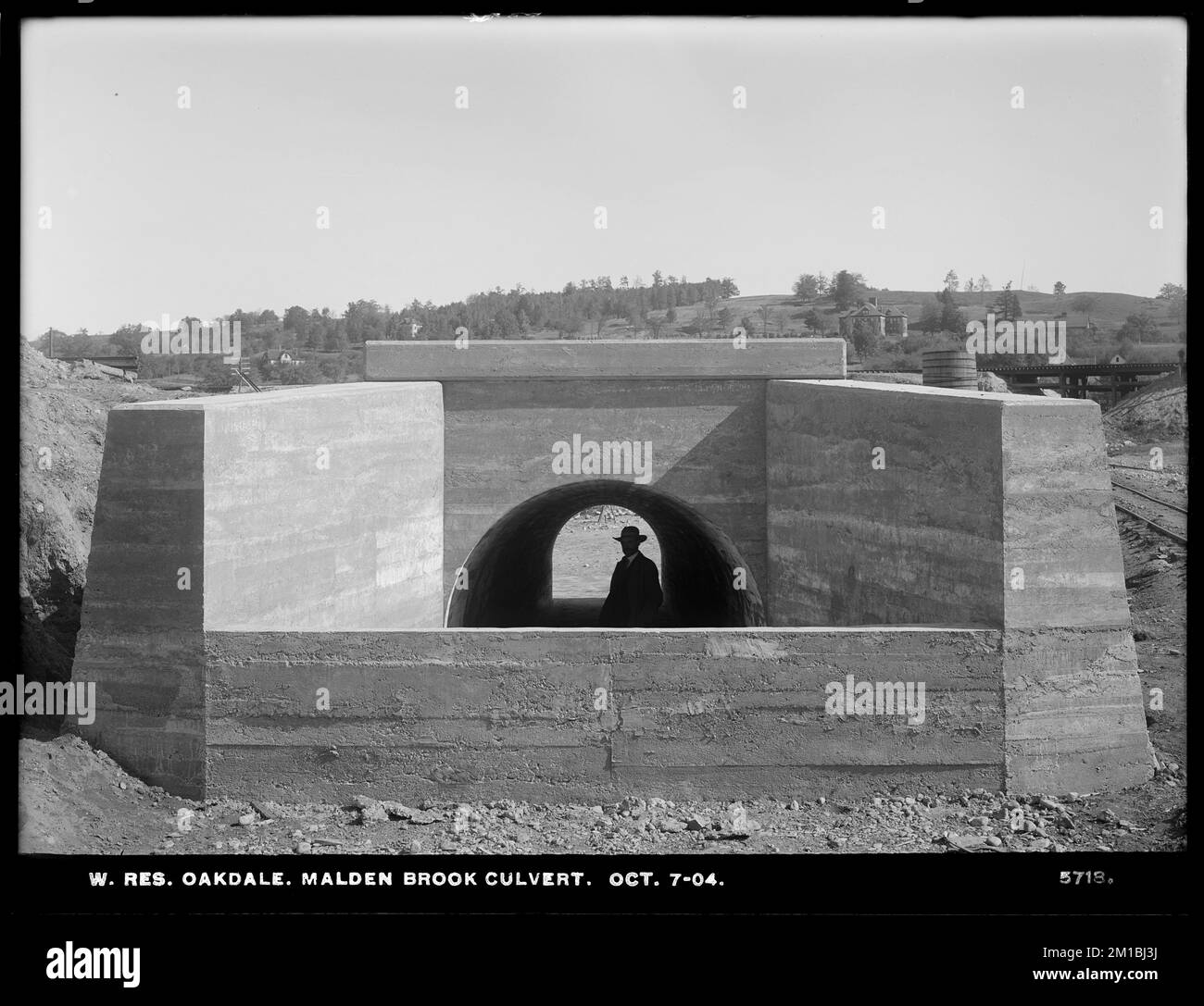 Wachusett Reservoir, Malden Brook culvert, Oakdale, West Boylston, Mass ...