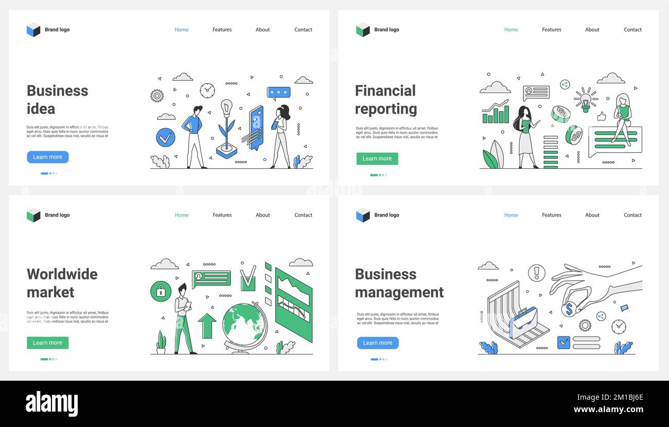 Global business development, stock market report and management thin ...