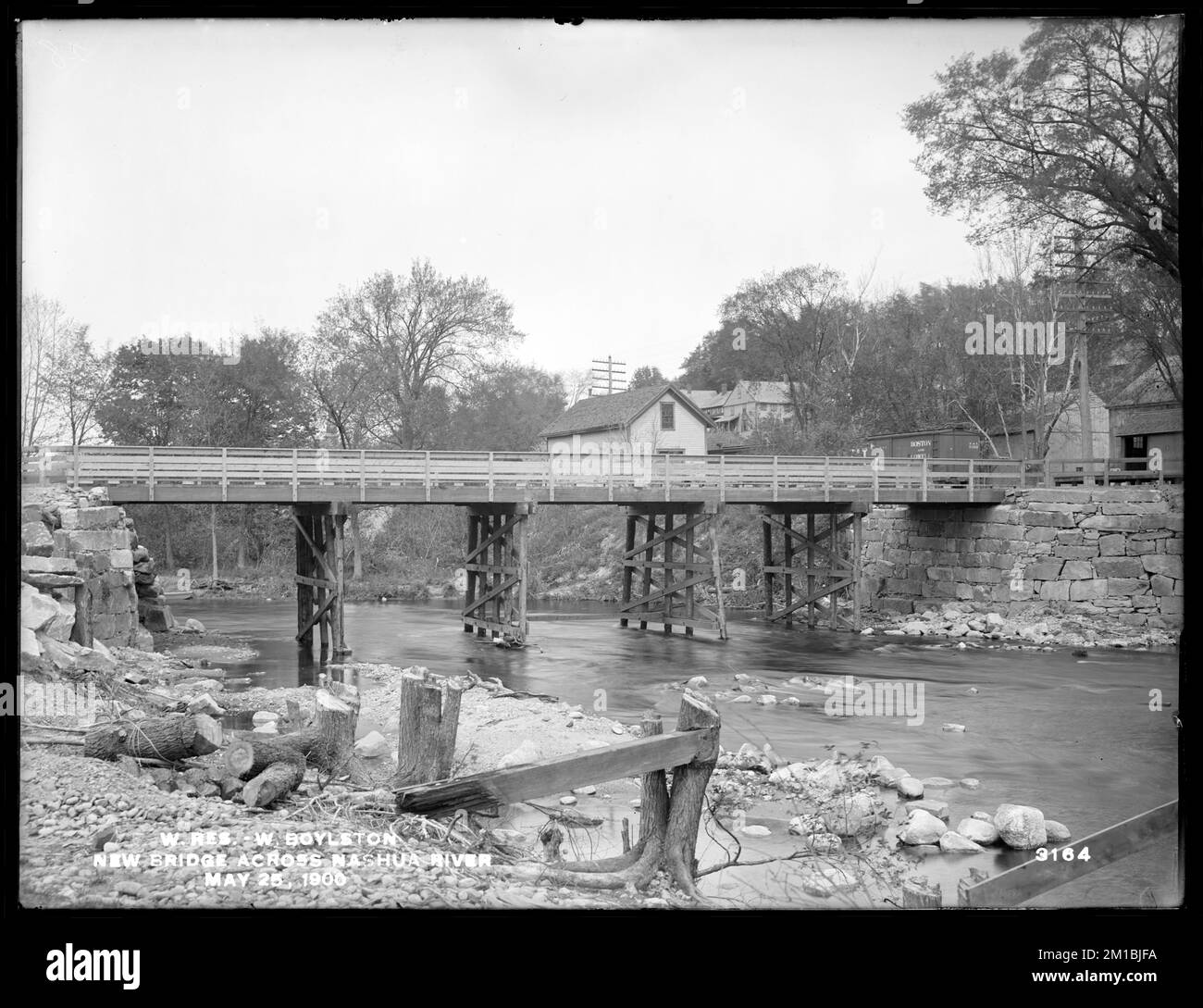 Wachusett Reservoir, new bridge across Nashua River, West Boylston ...