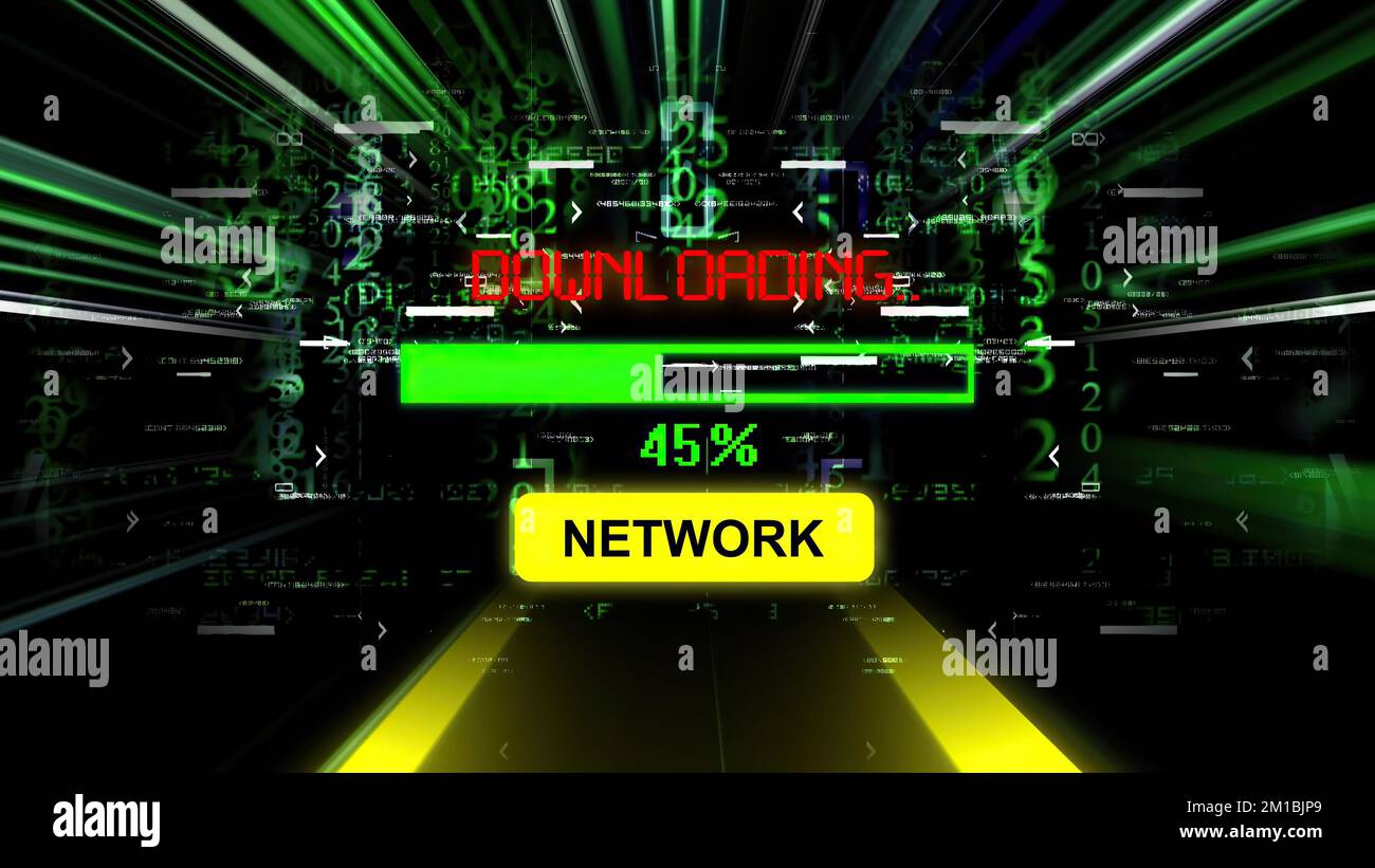 Network download progress bar on the screen Stock Photo - Alamy
