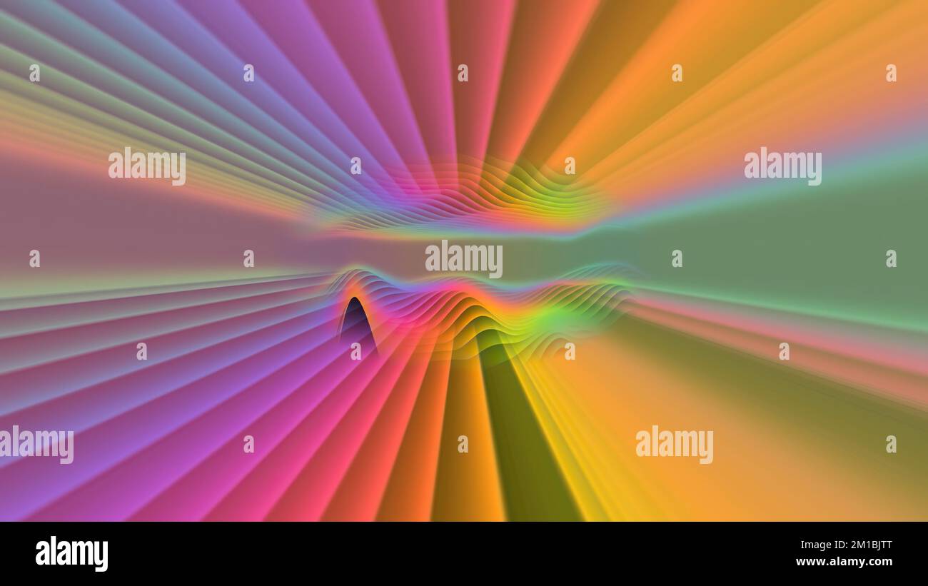 Wave line flowing rainbow color Stock Photo - Alamy