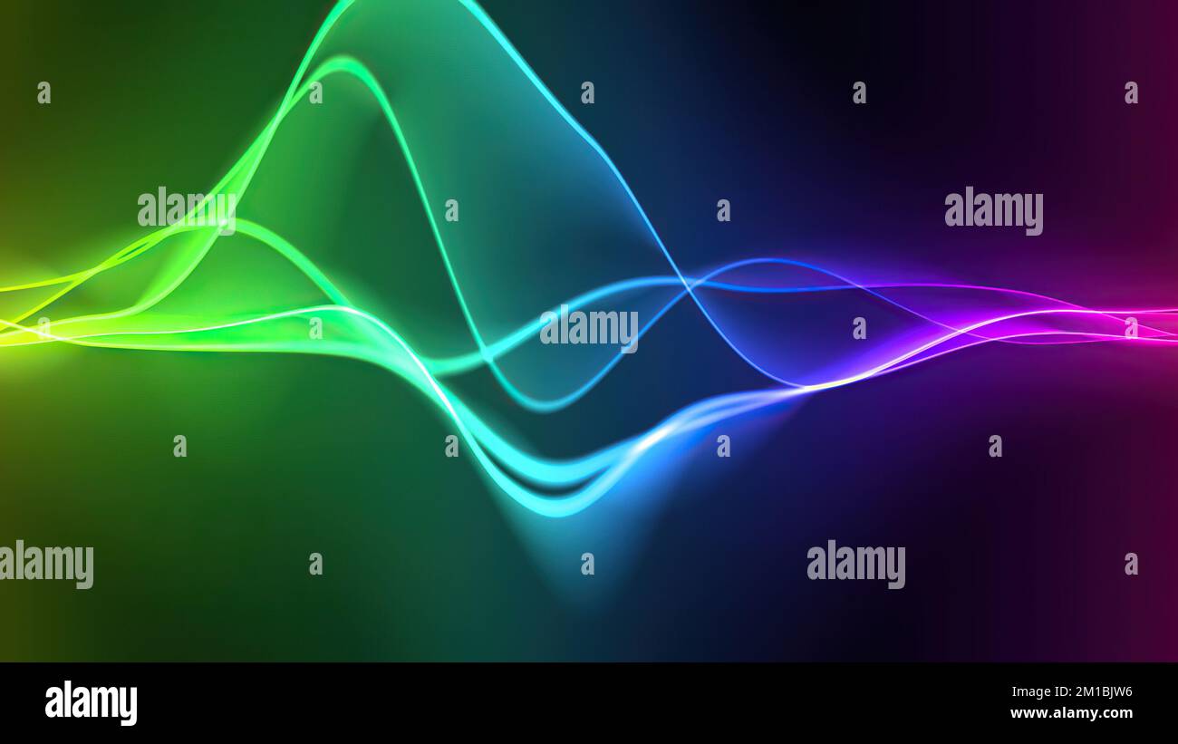 Wave line flowing rainbow color Stock Photo - Alamy